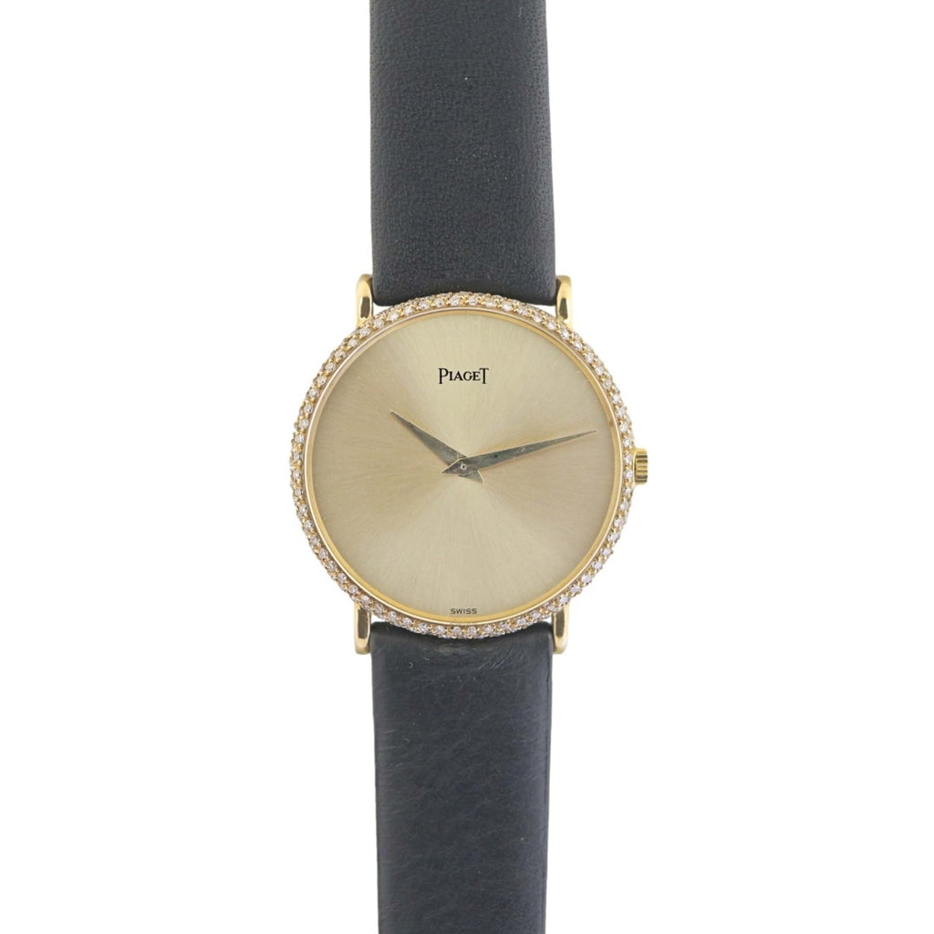 Piaget 9027 18k Gold Diamond Bezel Ladies Vintage Watch – Time Rediscovered